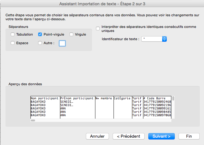 Ouvrir un fichier CSV sur Excel