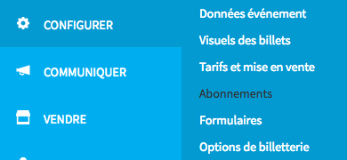 Configurer un abonnement
