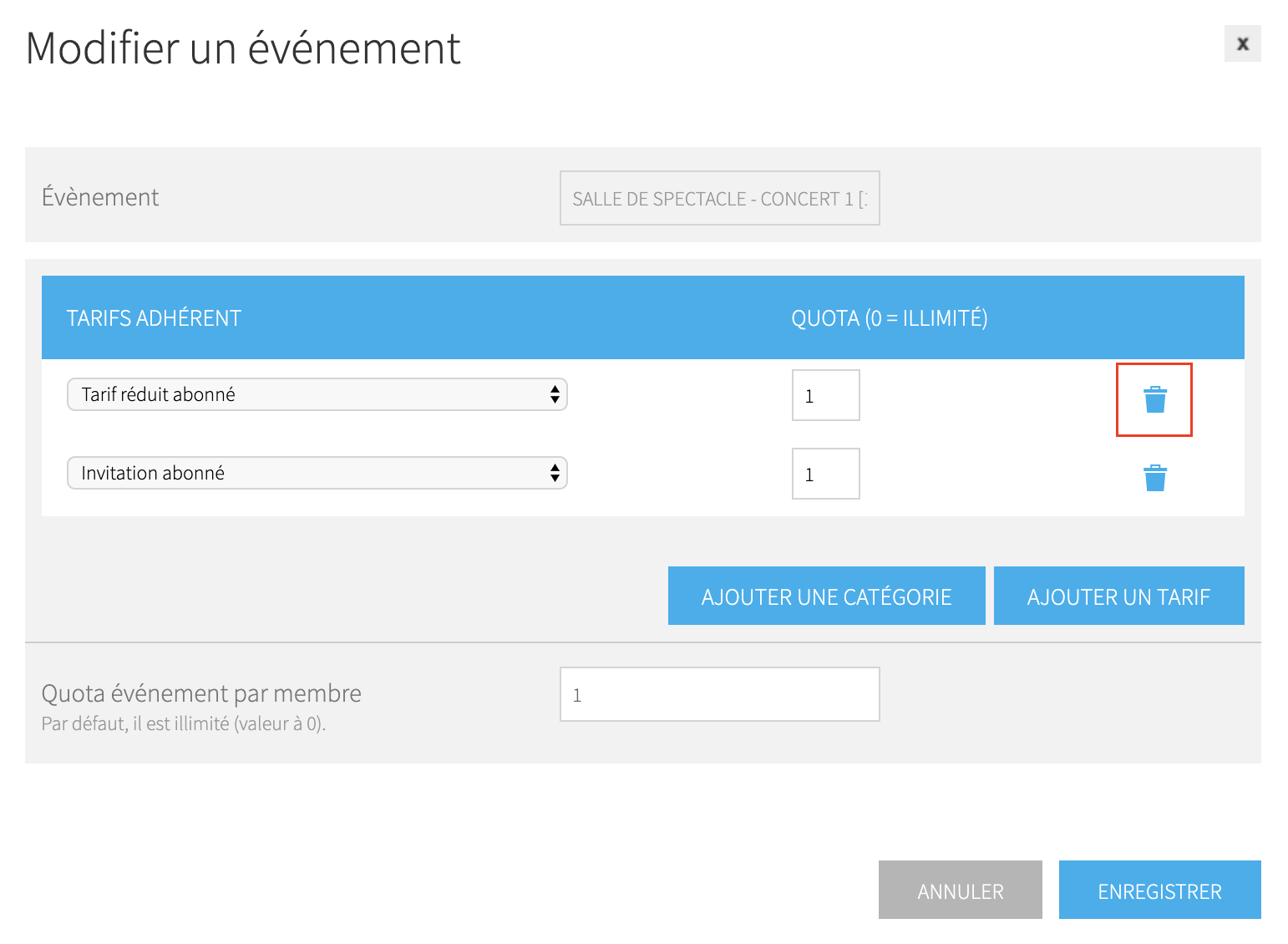 Configurer un abonnement