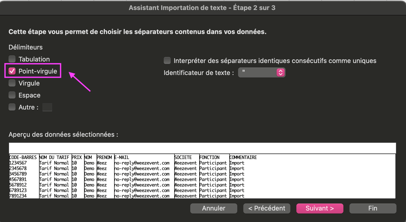 Ouvrir un fichier CSV sur Excel
